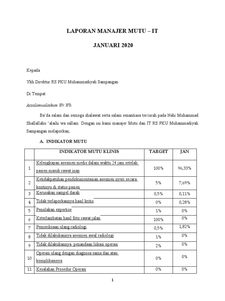Mutu Rumah Sakit | PDF