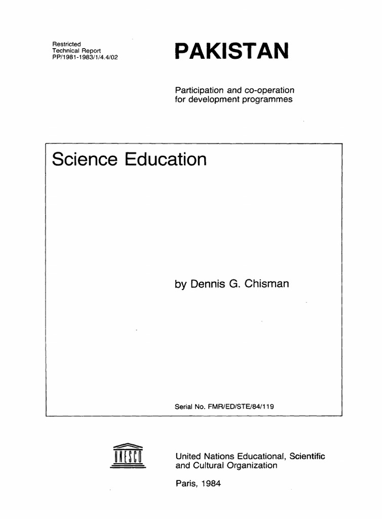 Pakistan: Science Education | PDF | Middle Schools | Curriculum