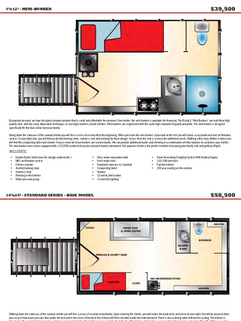 Affordable Mini Bunkers for Families | PDF | Room | Water Heating