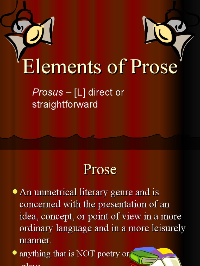 Elements of Prose | PDF | Narration | Plot (Narrative)