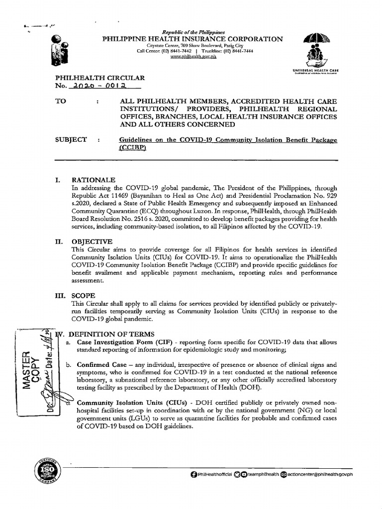Guidelines on the Implementation of the COVID-19 Community Isolation ...