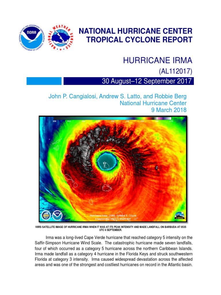National Hurricane Center Tropical Cyclone Report | PDF | Storm Surge ...