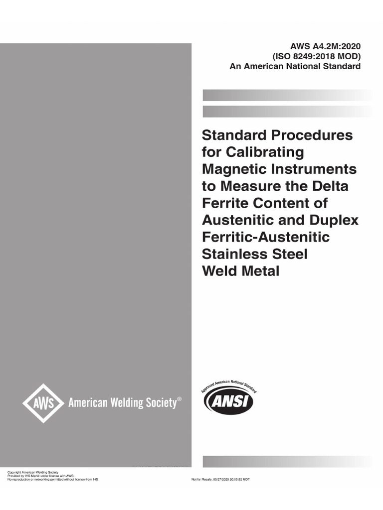 Aws A4.2m-2020 | PDF