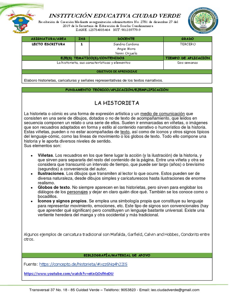 Lecto Escritura - Historieta | PDF | Cómics | Evaluación