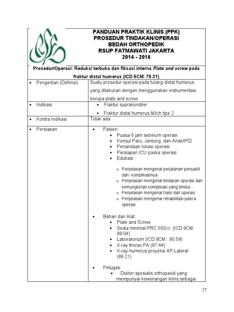 Orif Distal Humerus | PDF