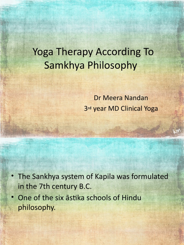 Yoga Therapy in Samkhya Philosophy | PDF | Indology | Indian Philosophy