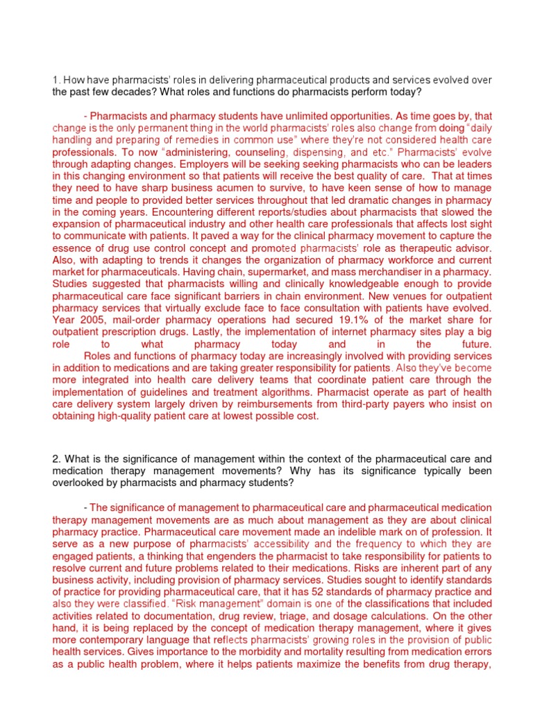 1 Essentials | PDF | Pharmacy | Health Care