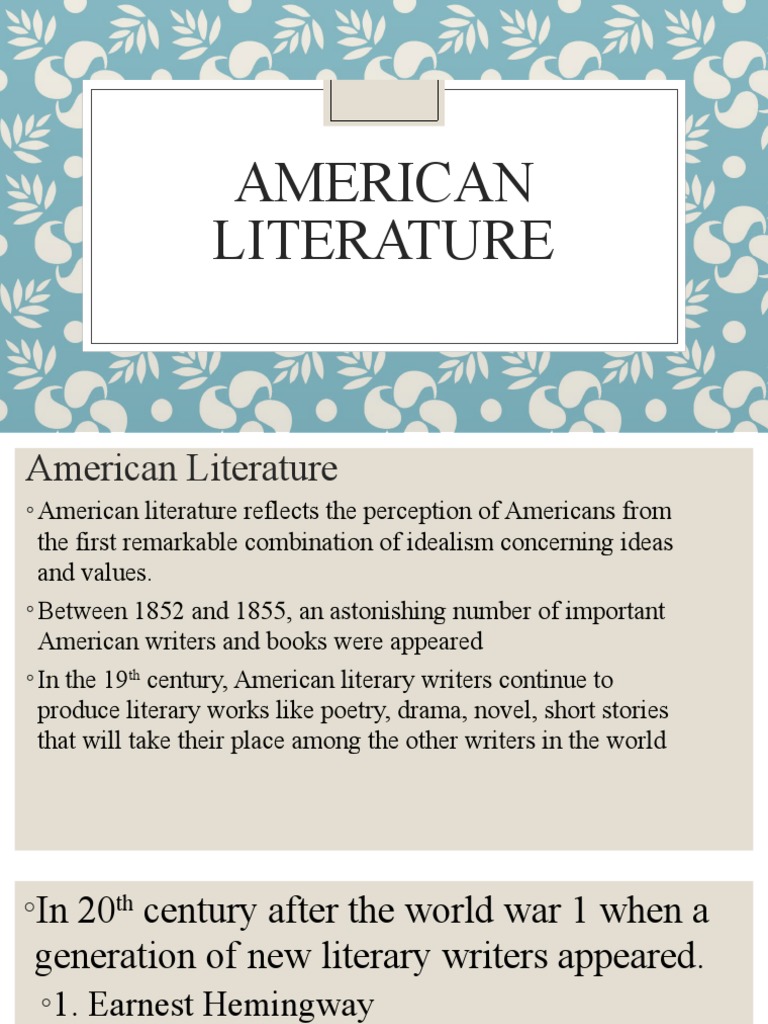 American Literature | PDF | American Literature | The United States
