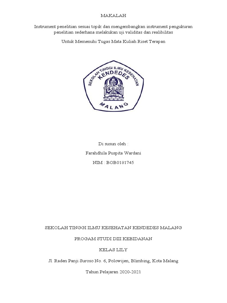 Riset Instrumen Penelitian | PDF | Sains & Matematika