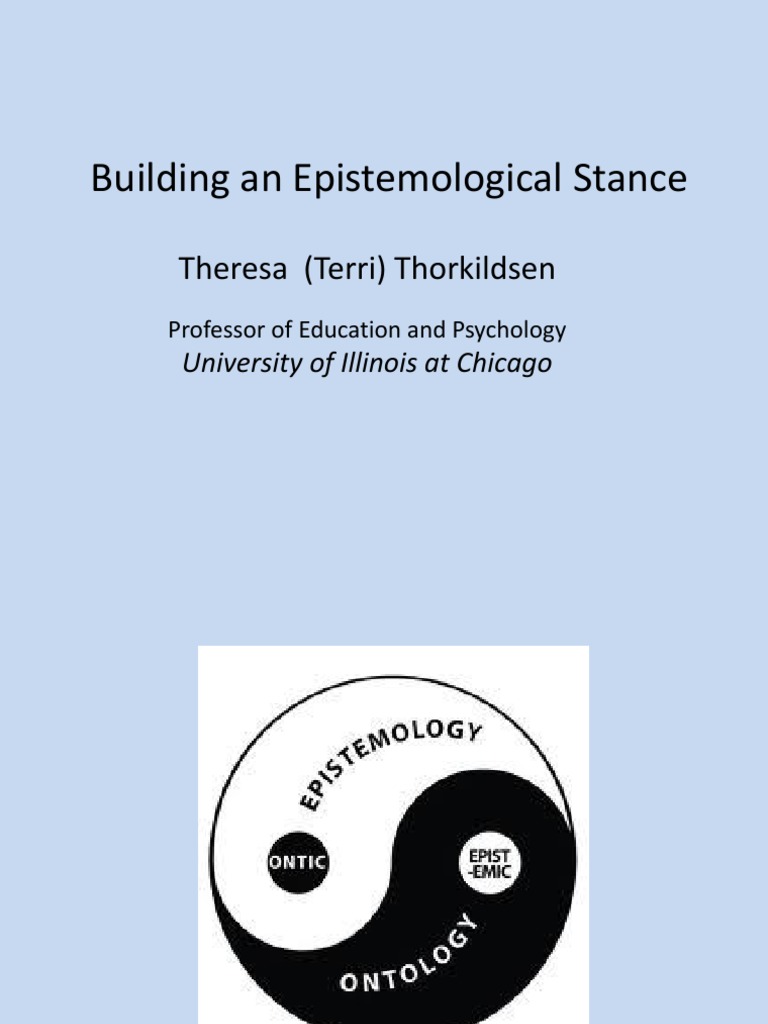 Epistemological Stance | PDF