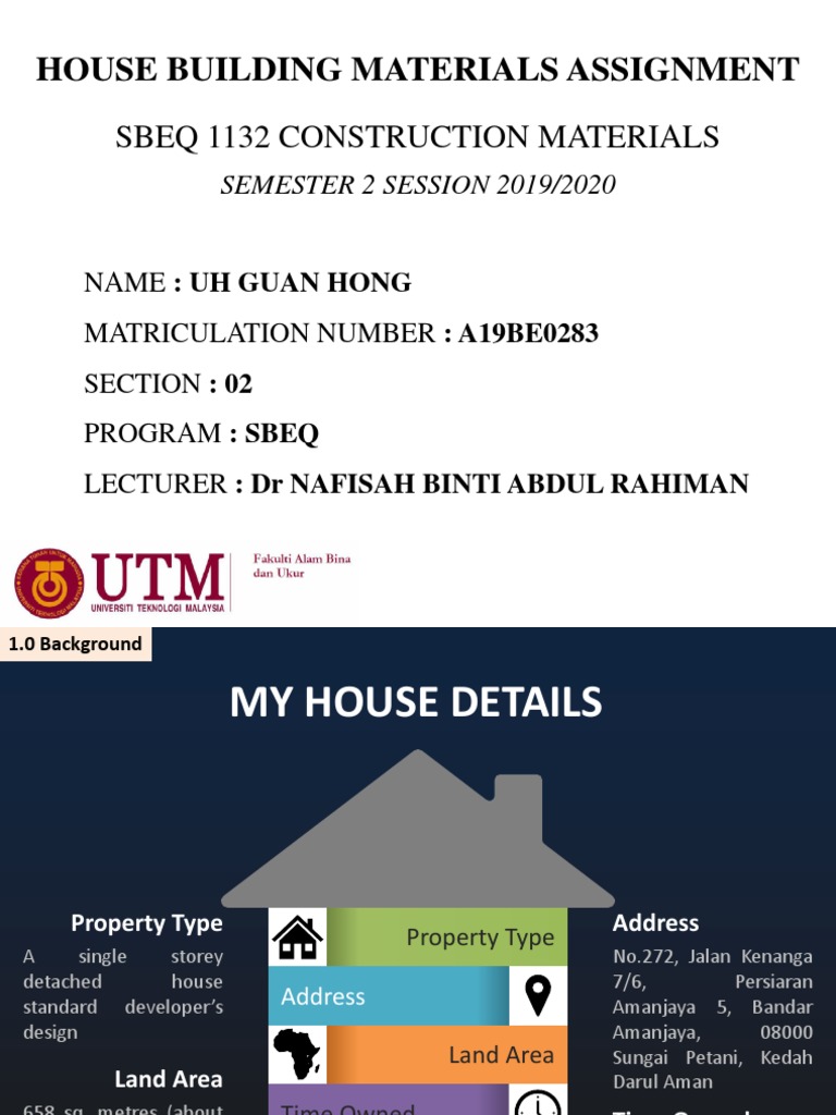 House's Building Materials Assignment | PDF | Tile | Window