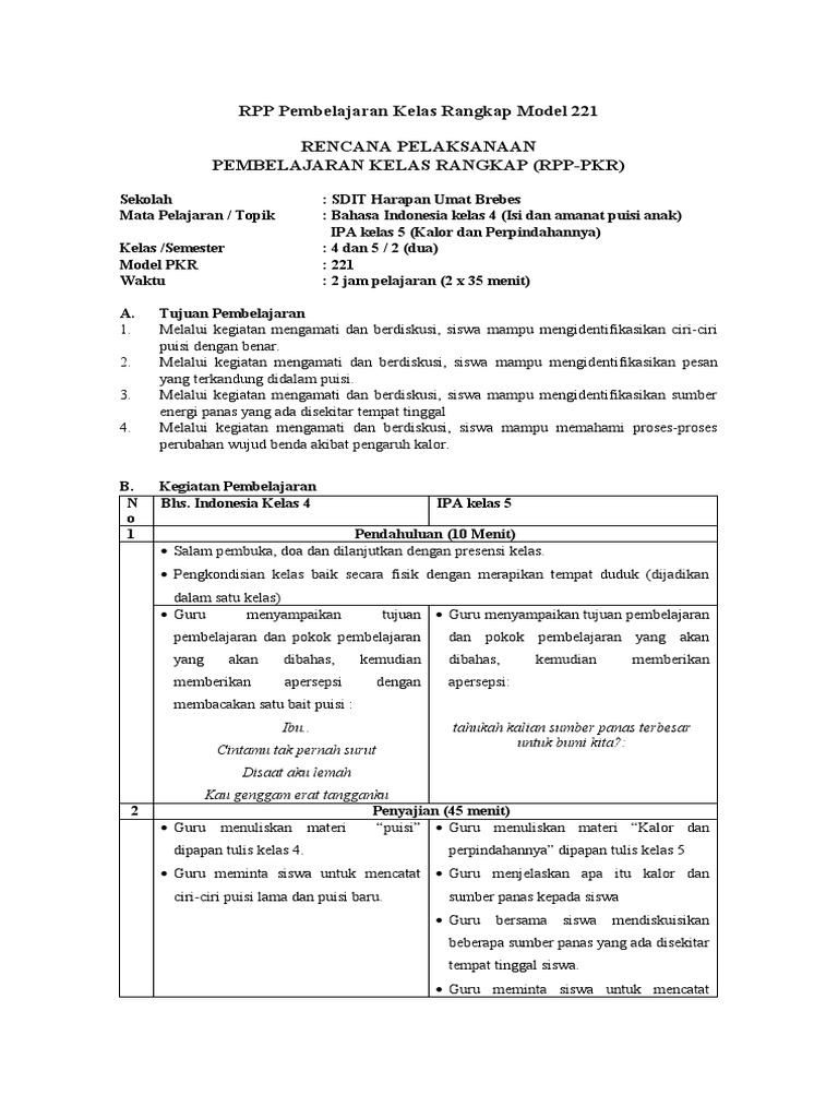 Tugas Tutorial 2 Arief Setiawan RPP PKR Model 221 | PDF
