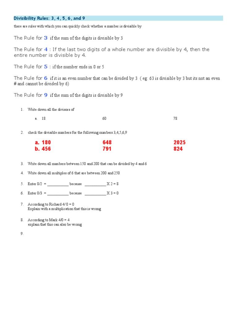 If The Sum of The Digits Is Divisible by 3 | PDF