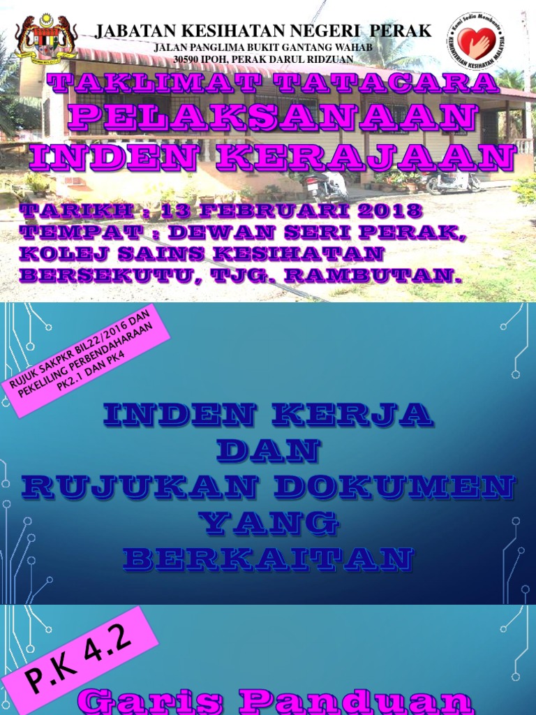 Taklimat Tatacara Pelaksanaan Inden Kerajaan | PDF