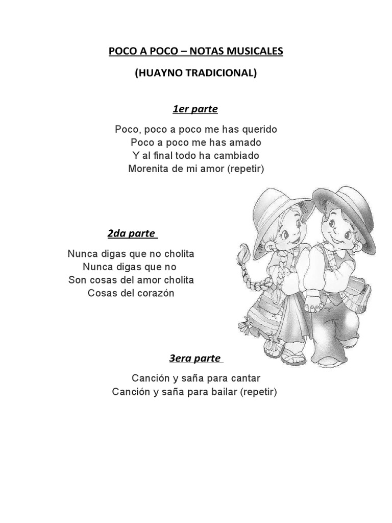 Letra Canción Poco A Poco | PDF