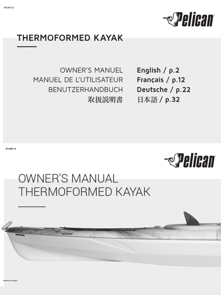 Kayak Owner's Guide | PDF | Kayak | Safety
