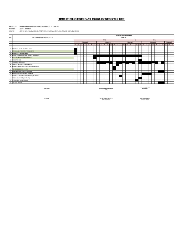 Time-Schedule-Kuliah-Kerja-Nyata (1) - 1 | PDF