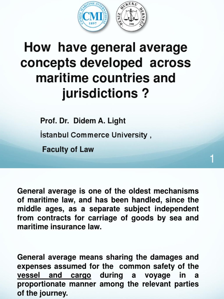 Maritime Law: Evolution of General Average | PDF | Admiralty Law ...