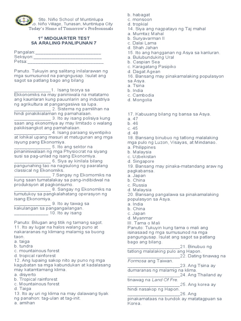 3rd Periodical Ap7 | PDF