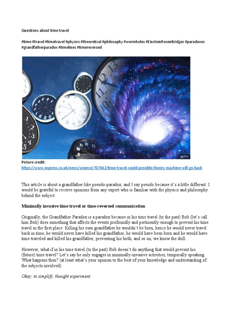 Questions About Time Travel | PDF | Time Travel | Time