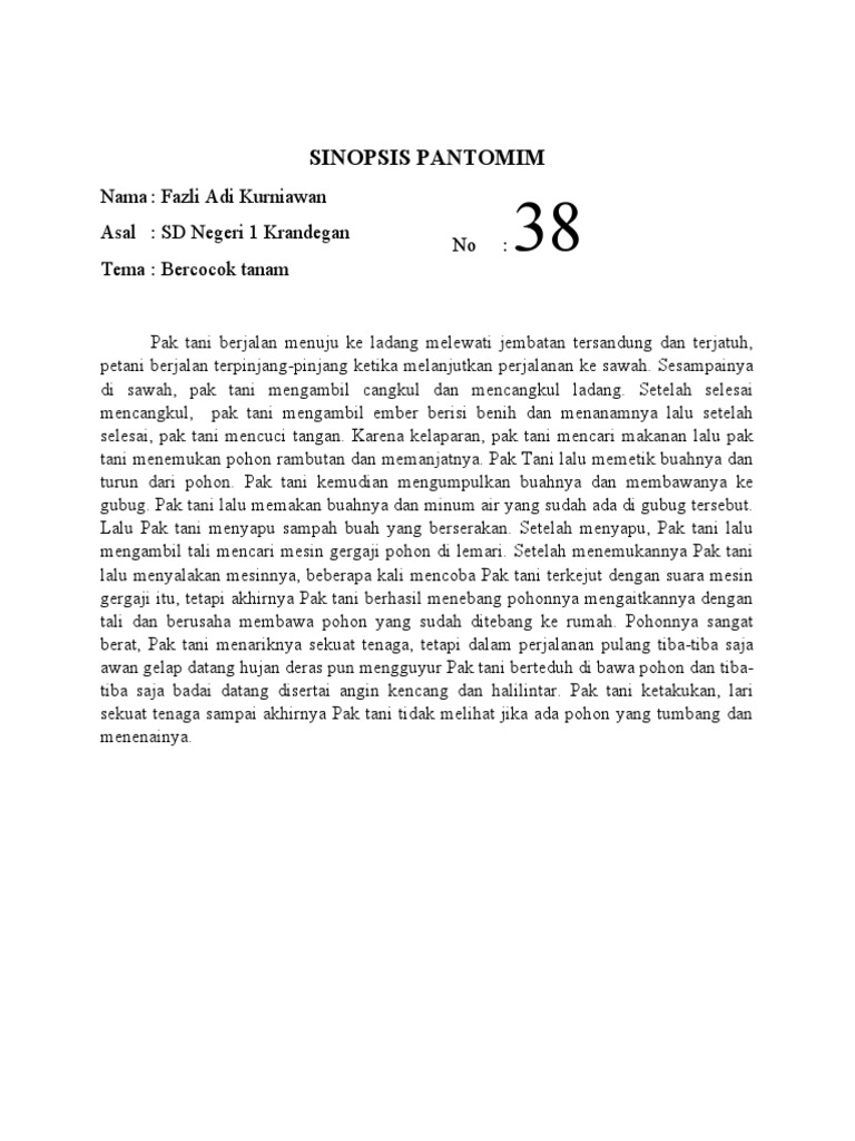 Sinopsis Pantomim | PDF