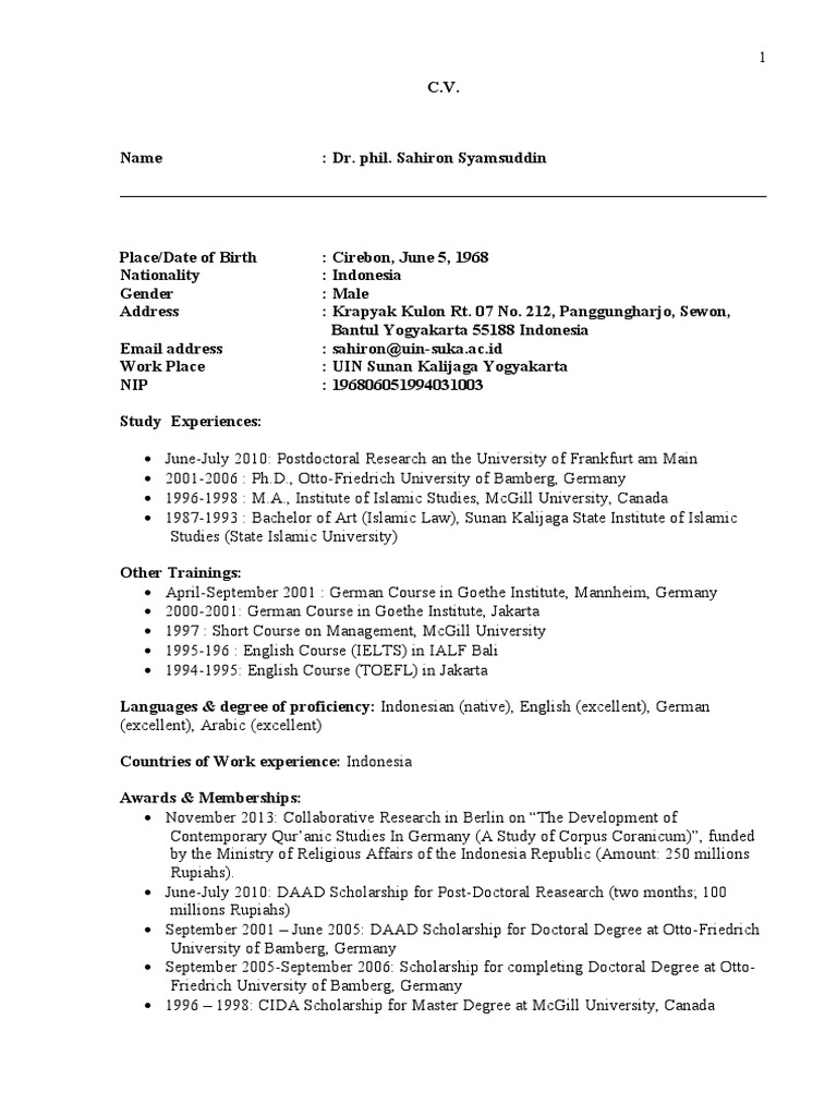 C.V.Sahiron Syamsuddin | PDF | Quran | Islam