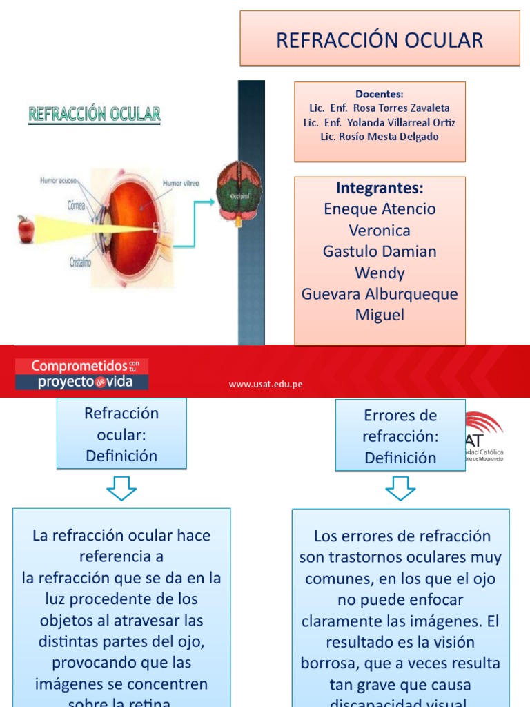Refraccion Ocular - Exponer | PDF | Ojo humano | Percepción visual