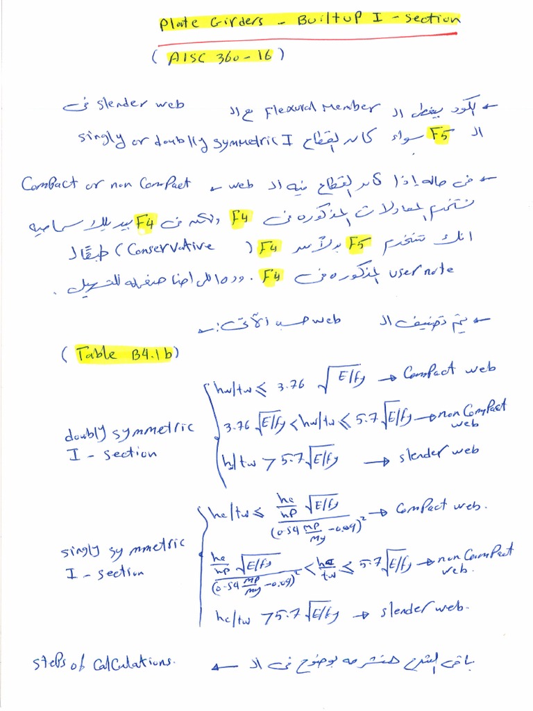 Plate Girder-Built Up I Section | PDF | Bending | Chemical Product ...