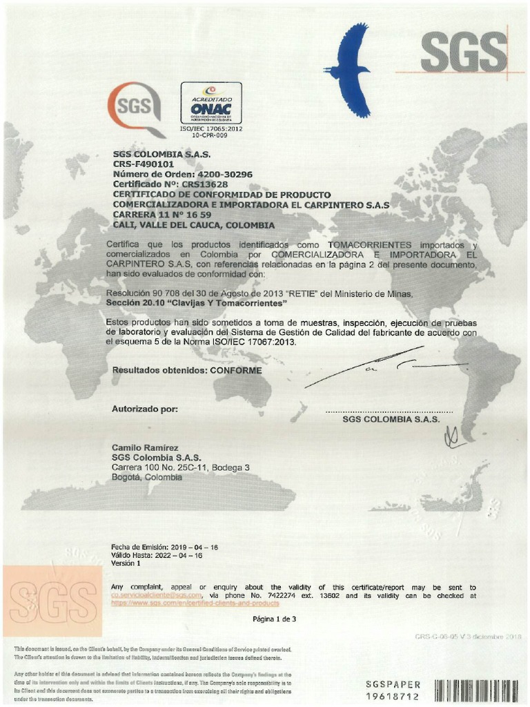 RETIE 2019-2020 TOMAS Carpinter | PDF