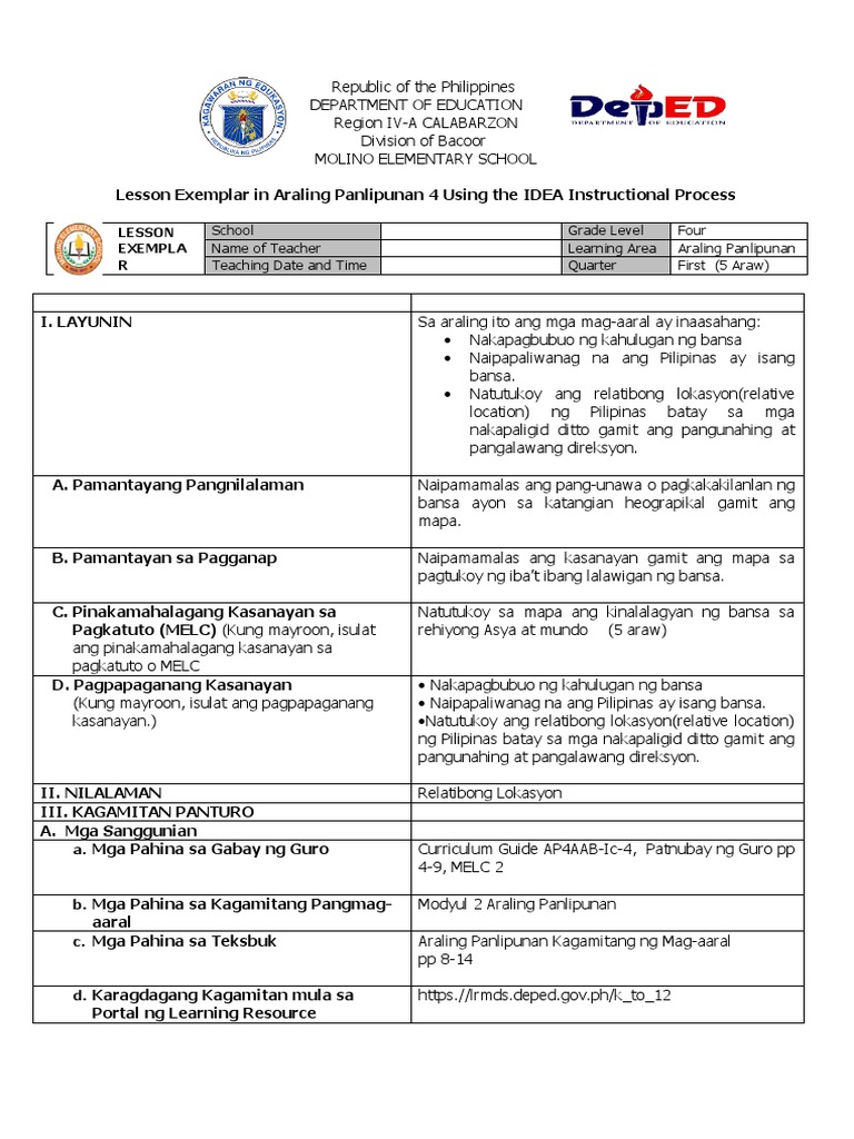 Lesson-Exemplar-in-AP-MELC No.-2-Day-1-5 | PDF