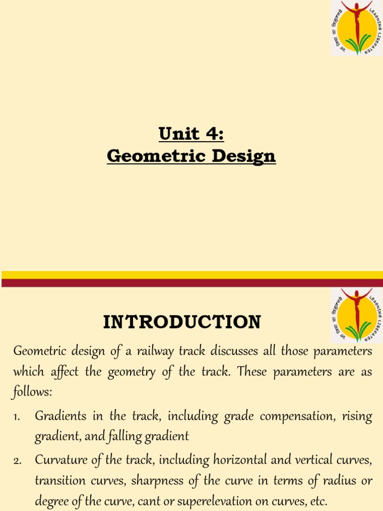 Geometric Design Fundamentals: Parameters, Requirements, and ...
