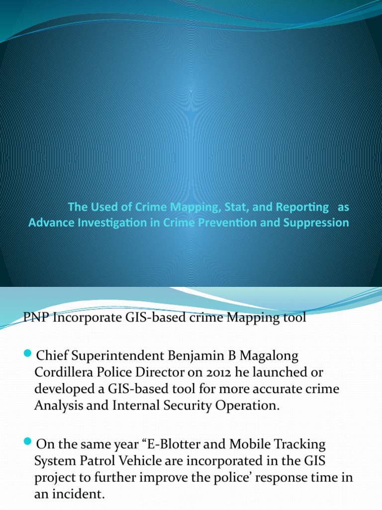 Crime Mapping for Prevention in PNP | PDF | Carjacking | Crime & Violence
