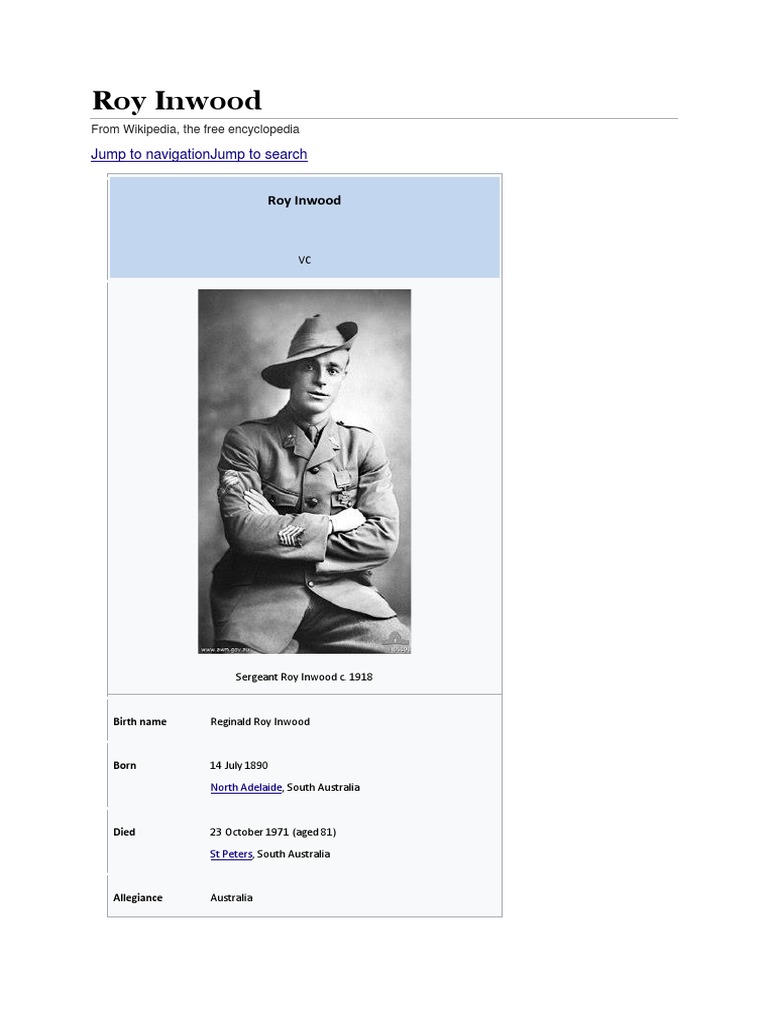 Roy Inwood: Jump To Navigationjump To Search | PDF | Military Of ...