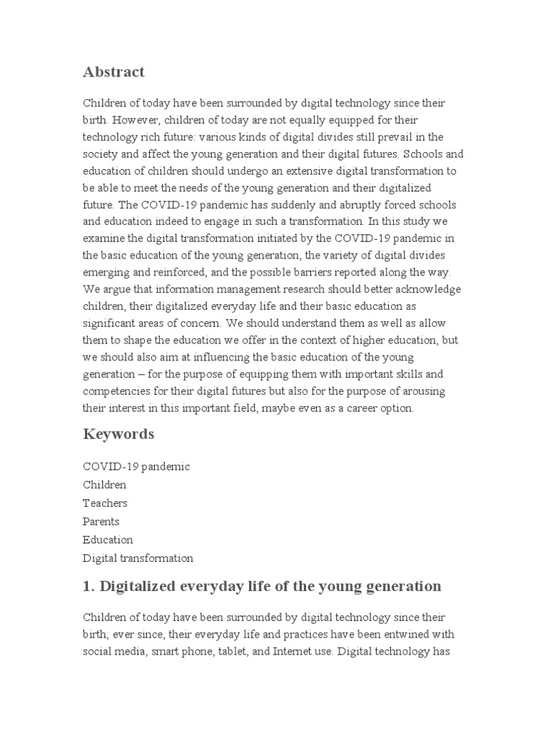 Articol Transformare Digitala Covid Educatie | PDF | Schools | Teachers