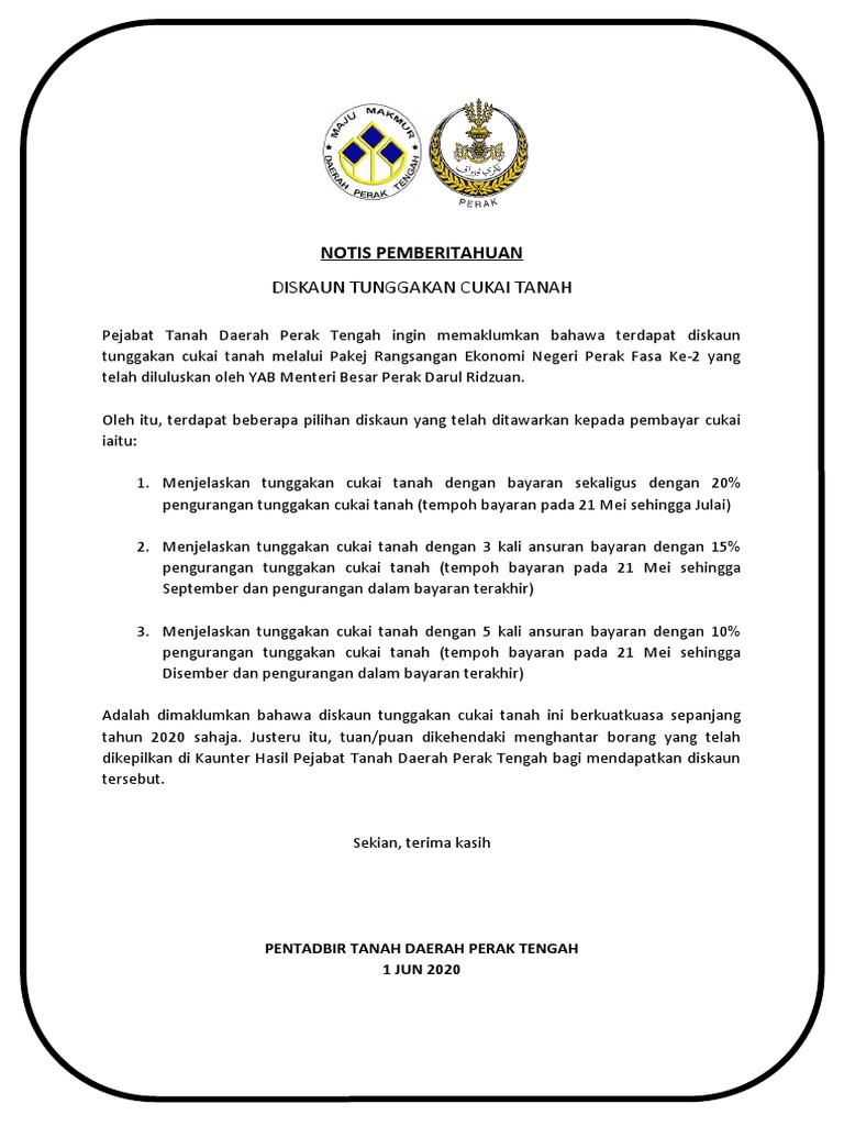 Notis Pemberitahuan Pdf