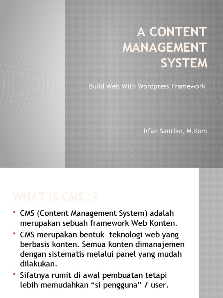 A Content Management System | PDF | Komputer