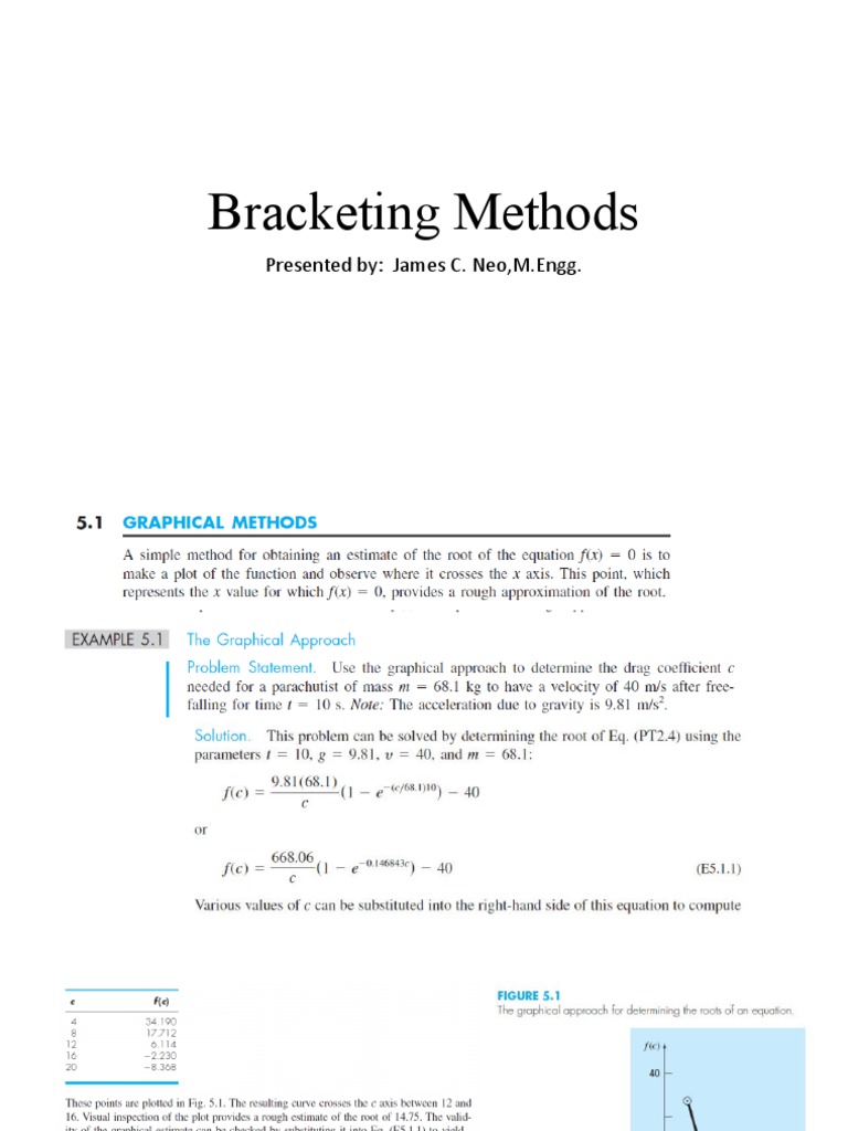 Lecture 7 - Bracketing Methods | PDF