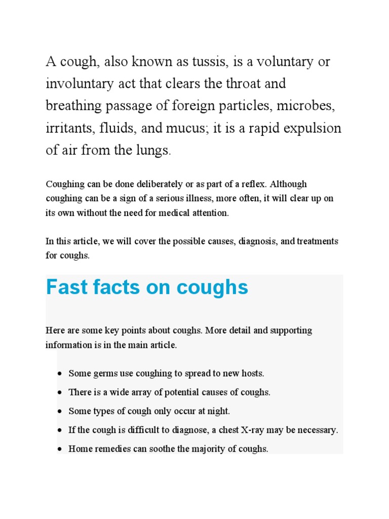 A Cough | PDF | Cough | Asthma