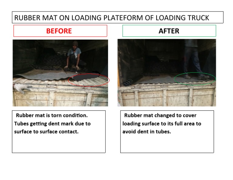 Before: Rubber Mat On Loading Plateform of Loading Truck | PDF