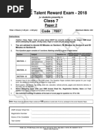 PWNSAT - Sample Paper - Class - 7th - Questions | PDF | Heart