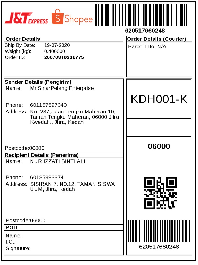 KDH Sorting Centre Order Details | PDF | Finance & Money Management