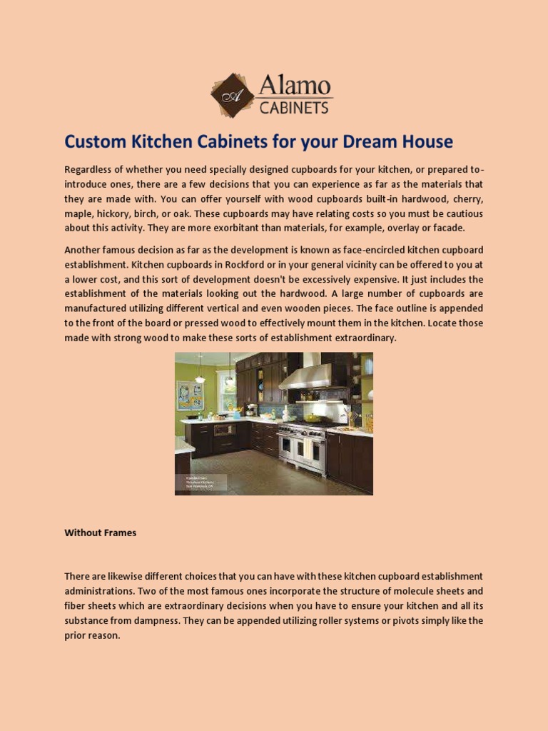 Custom Cabinets for Dream Homes | PDF | Cabinetry | Wood