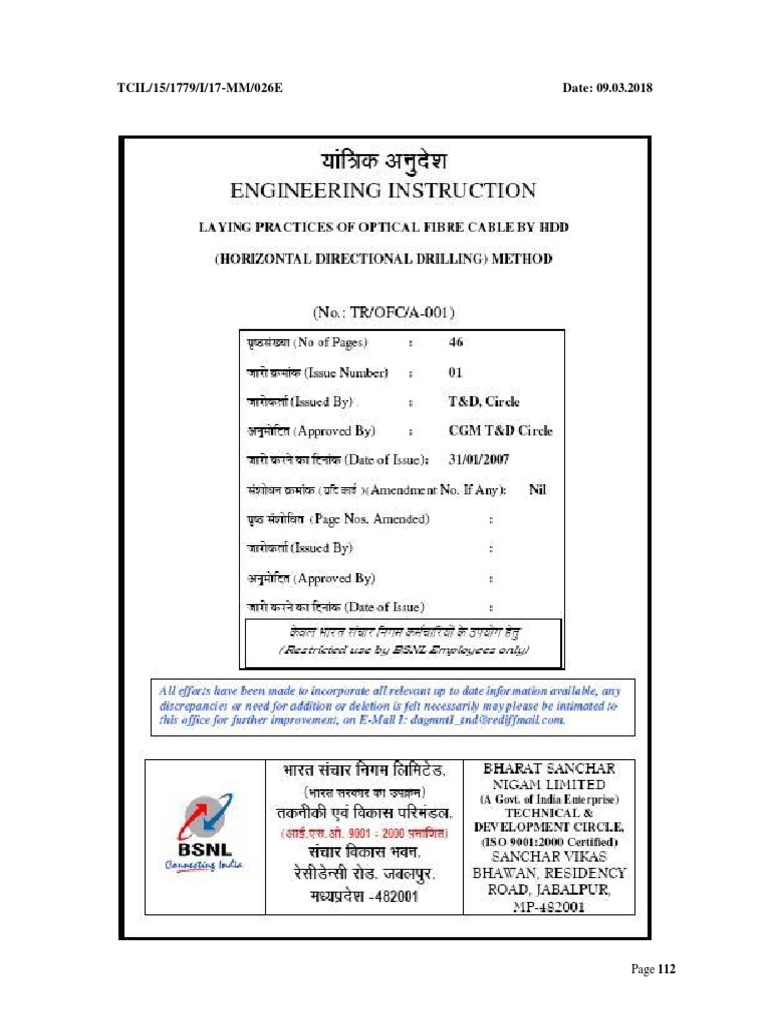Laying Practices of Ofc Hdpe Duct | PDF | Rope | Duct (Flow)