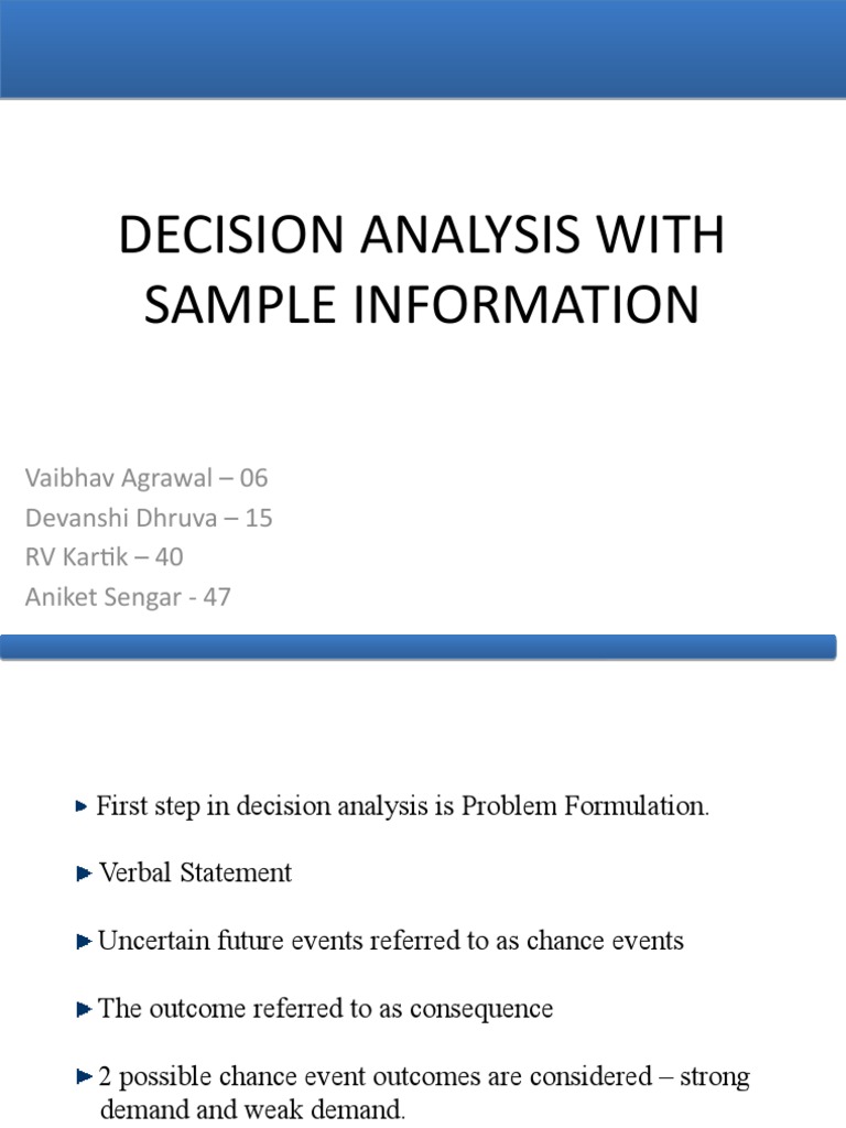 Decision Analysis Ppt | Decision Making | Methodology