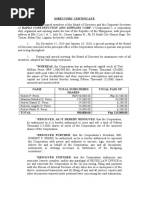 Director Certificate | PDF
