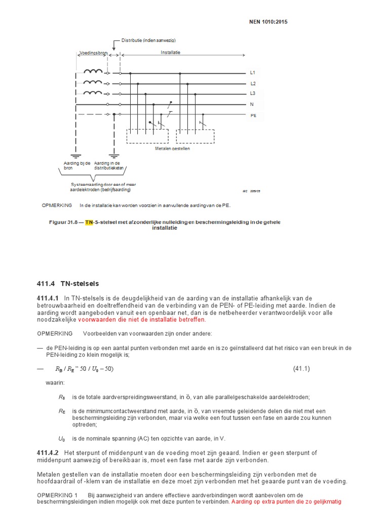 TN Stelsel Aardingssysteem | PDF