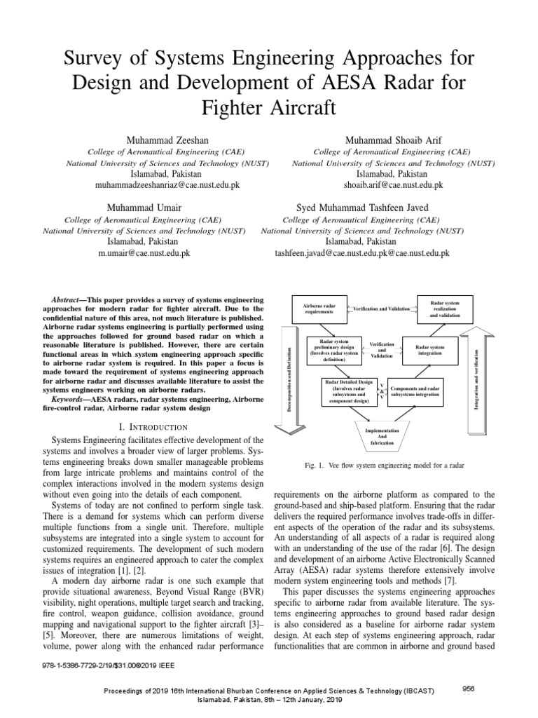 Survey of Systems Engineering Approaches For Design and Development of ...