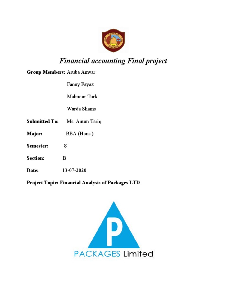 Financial Accounting Project | PDF | Equity (Finance) | Revenue