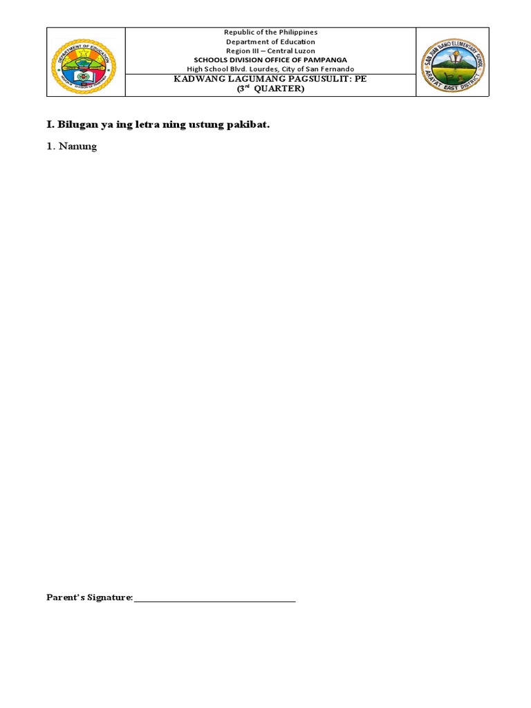 2ND Summative Test - Template! | PDF