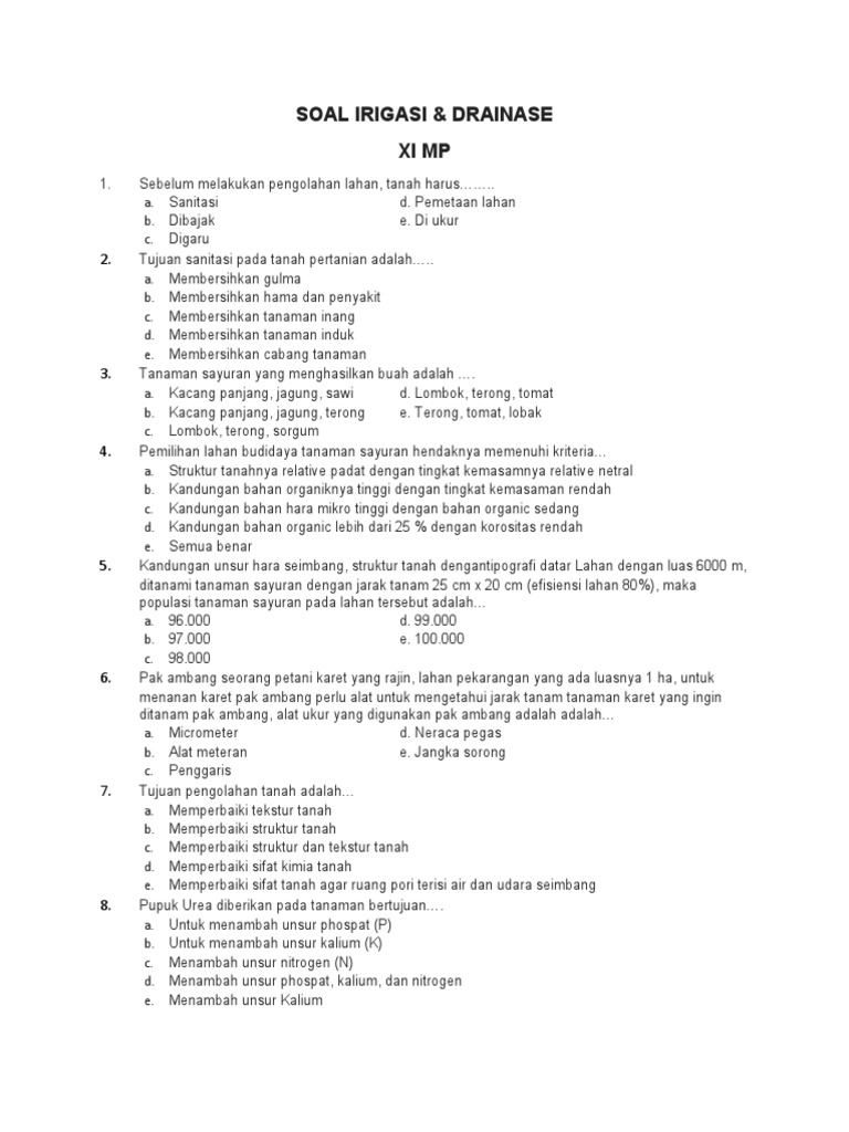 Irigasi N Drainase | PDF